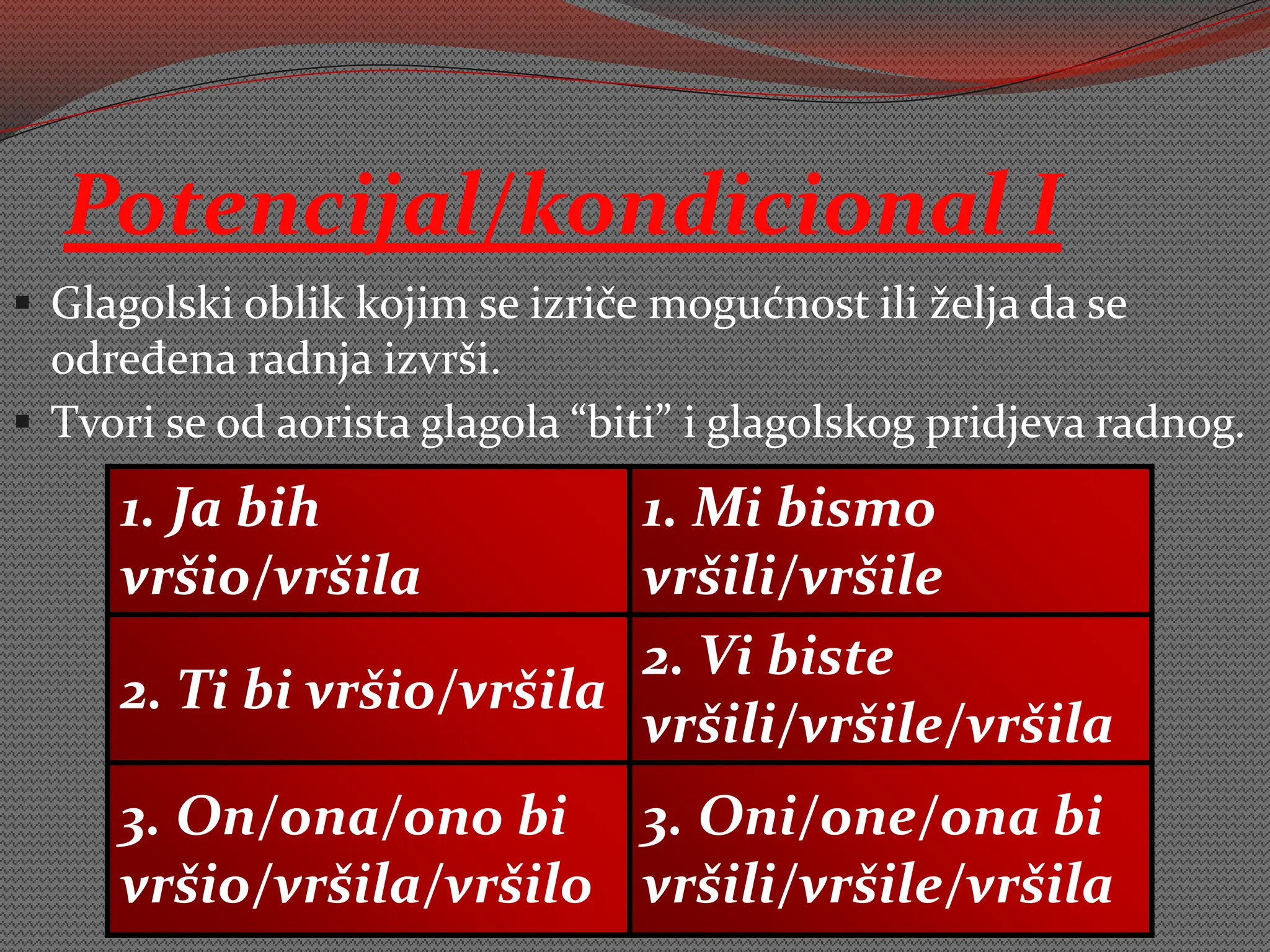 BHS - Glagolski Oblici | PPTX