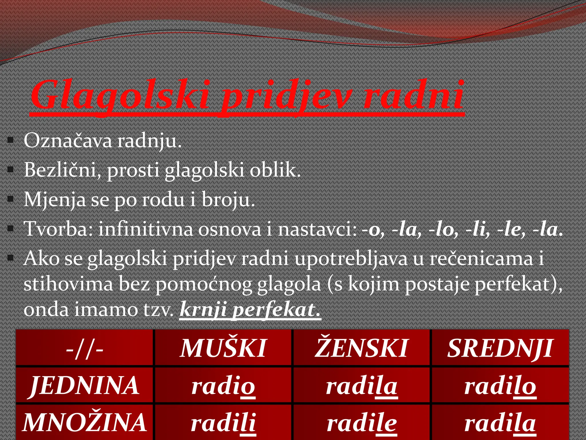 BHS - Glagolski Oblici | PPTX