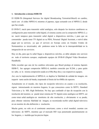 Sistema transmision isdb tb | DOC