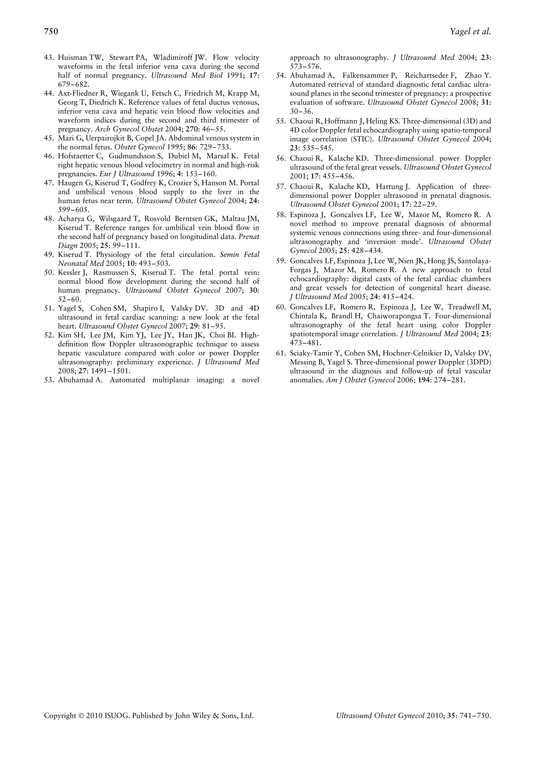 The fetal venous system, Part I | PDF