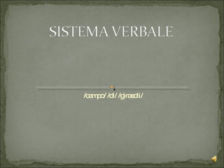 Sistema Verbale | PPT