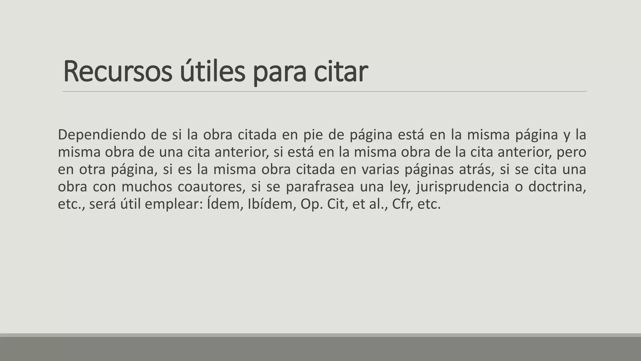 Sistema y estila para citar doctrina, jurisprudencia y ley en la ...