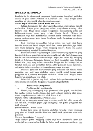 Sistem Bagi Hasil Akad Muzara’ah pada Masyarakat Petani Penggarap dan Pemilik Lahan di Kel ...