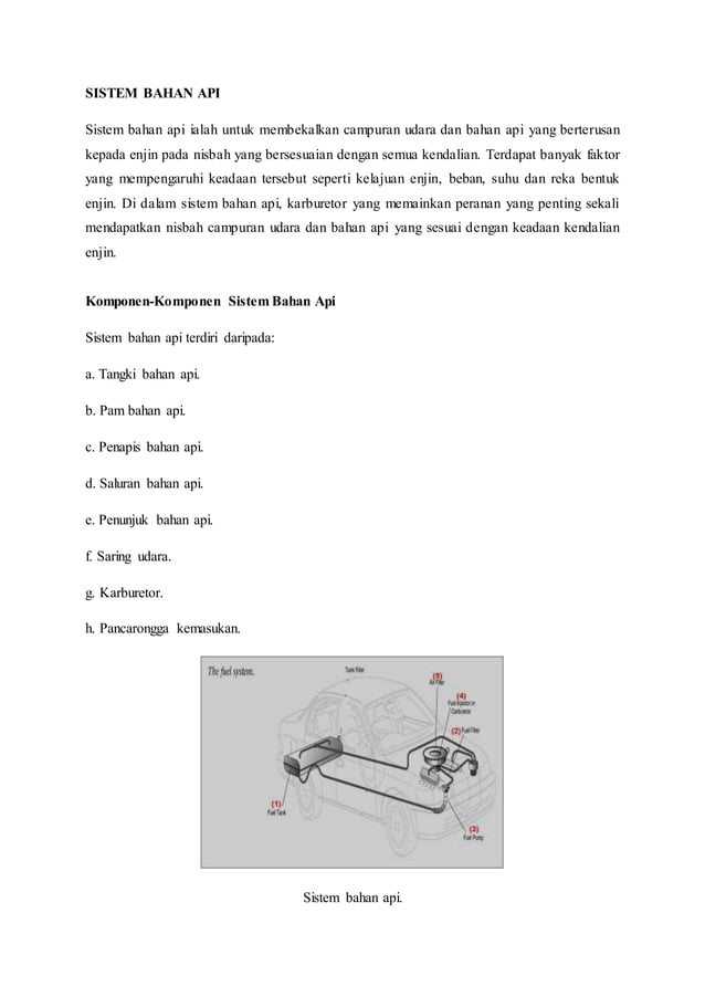 Sistem bahan api | DOCX