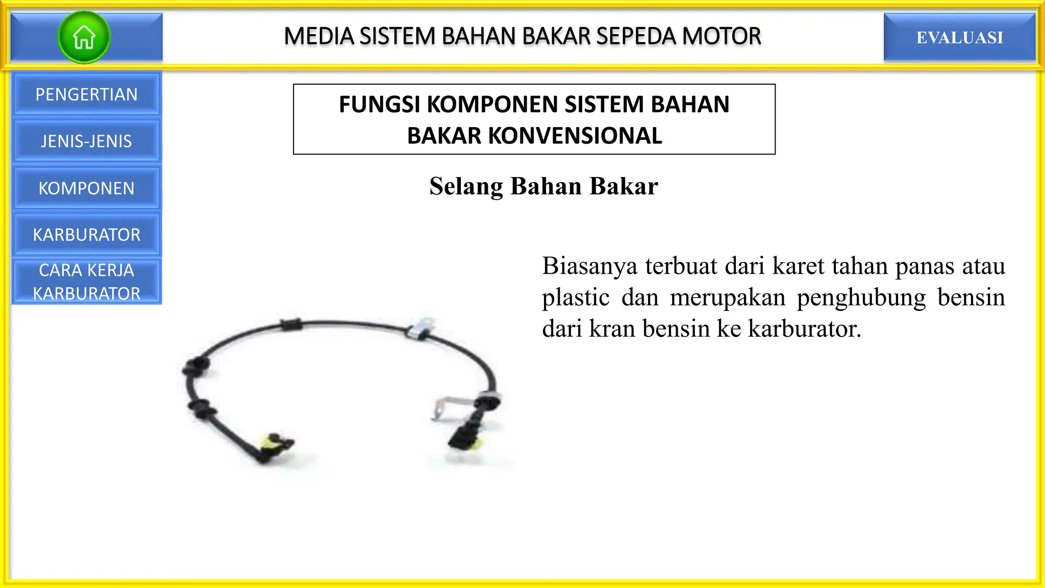 SISTEM BAHAN BAKAR SEPEDA MOTOR untuk sekolah menengah kejuruan | PPTX