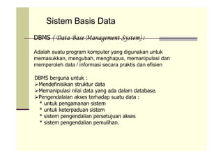 Sistem basis data | PDF