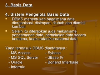 Sistem Basis Data | PPT
