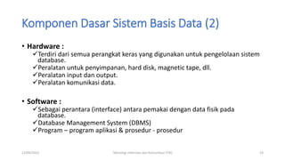 Pengenalan Sistem Basis Data (Database System) | PPT