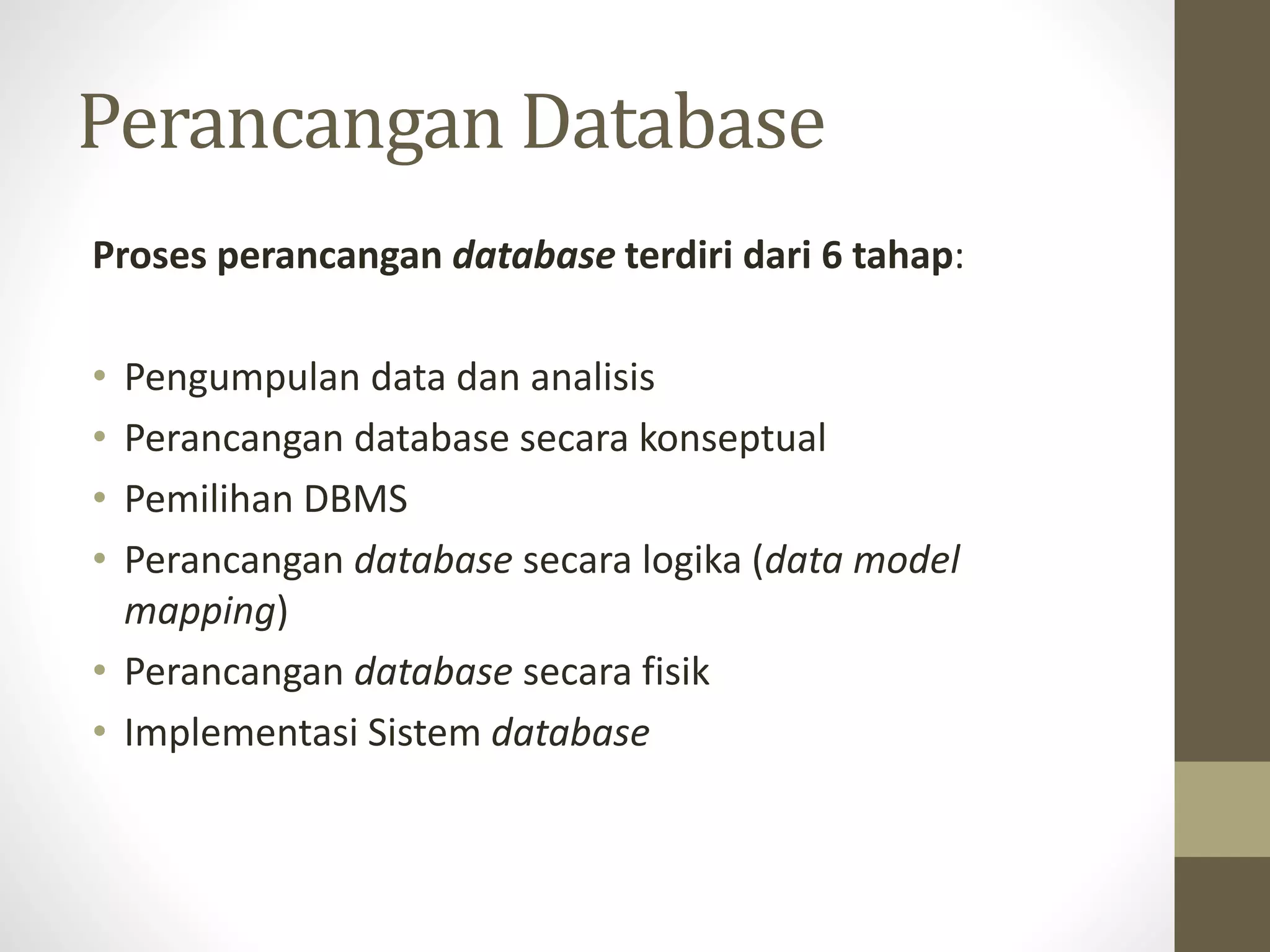 Sistem basis data 2 | PPTX