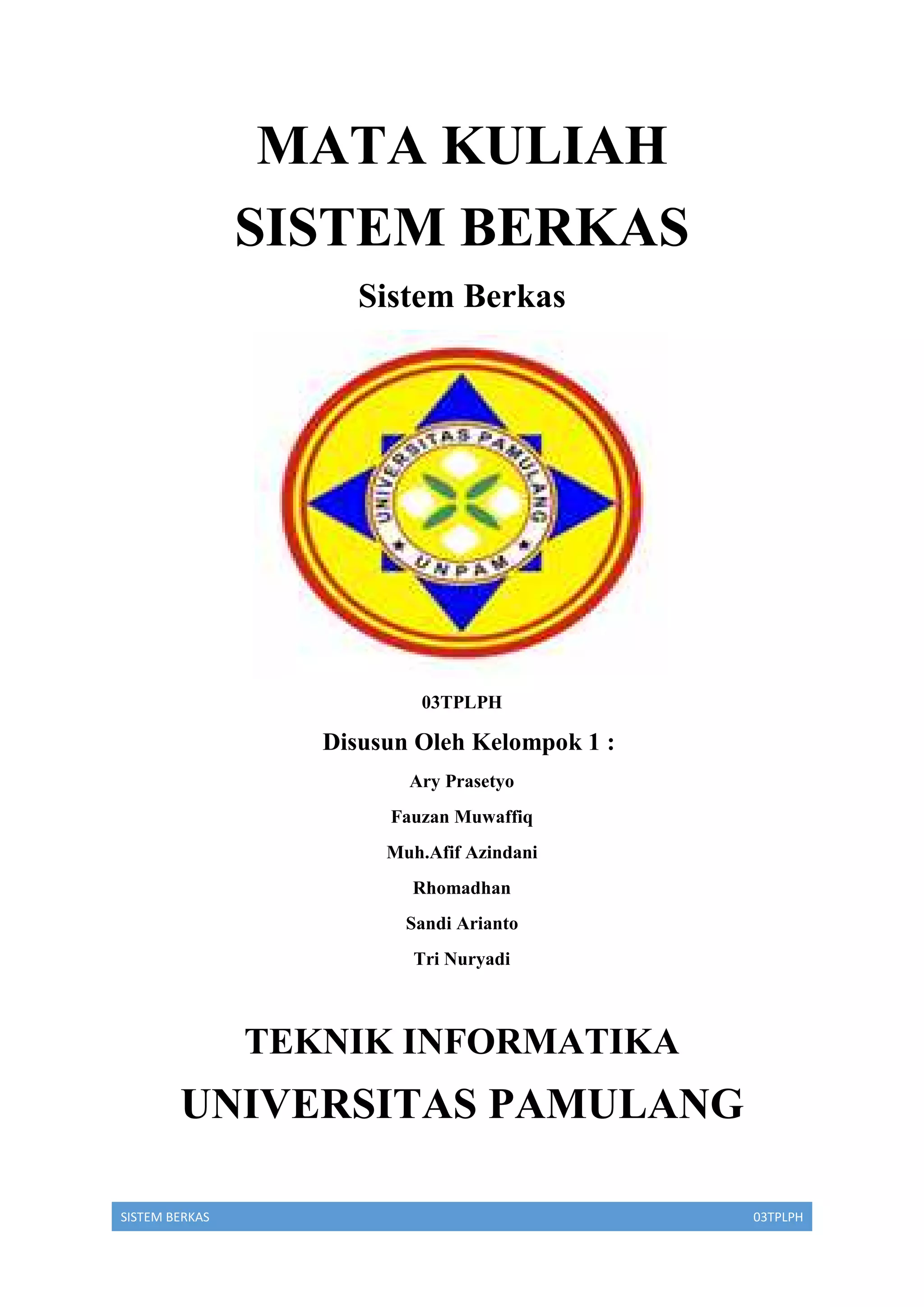 Pengertian Sistem berkas | PDF