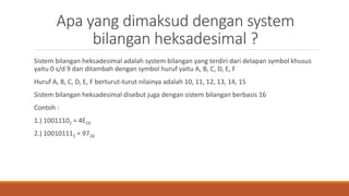 Sistem bilangan | PPTX