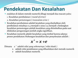 Sistem bilangan dan kesalahan | PPTX