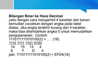 Sistem bilangan: Konversi bilangan | PPT