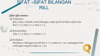 Sistem Bilangan Riil (Pertidaksamaan linier) | PPTX