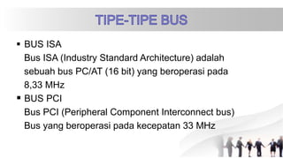Sistem BUS Dalam Arsitektur Jaringan Dan Komputer | PPTX