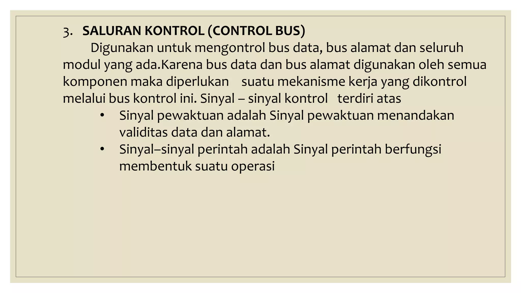 Sistem bus komputer | PPTX