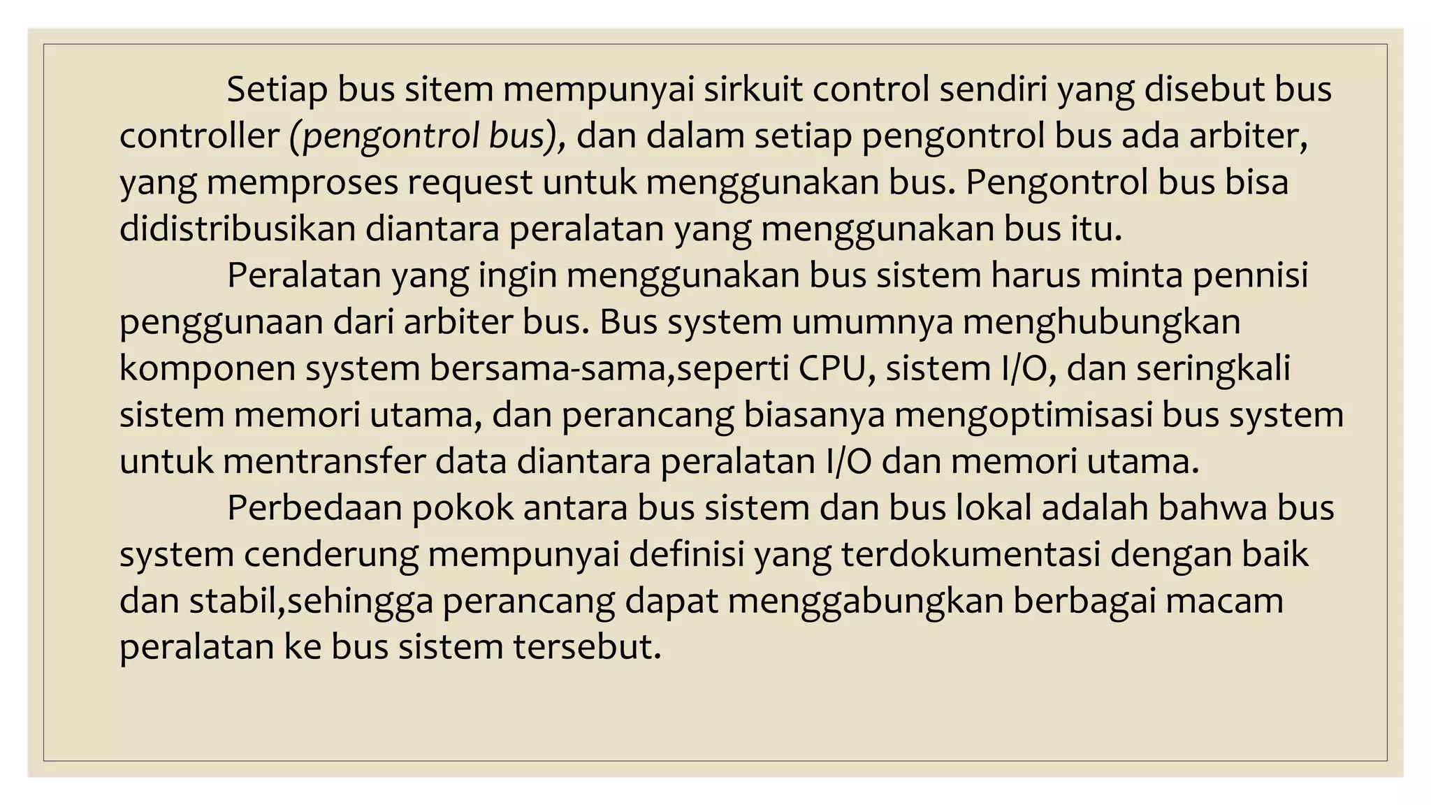 Sistem bus komputer | PPTX