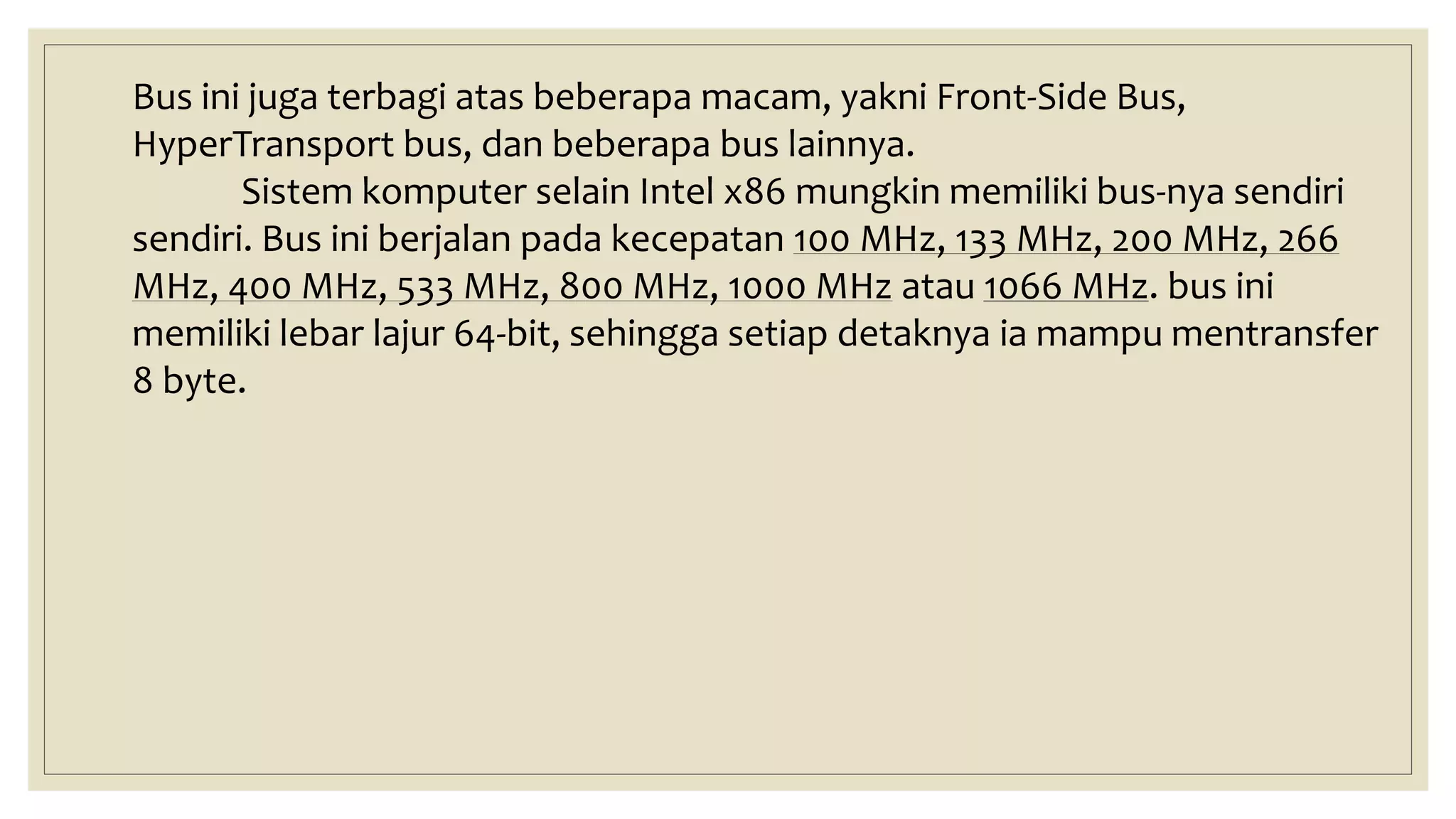 Sistem bus komputer | PPTX