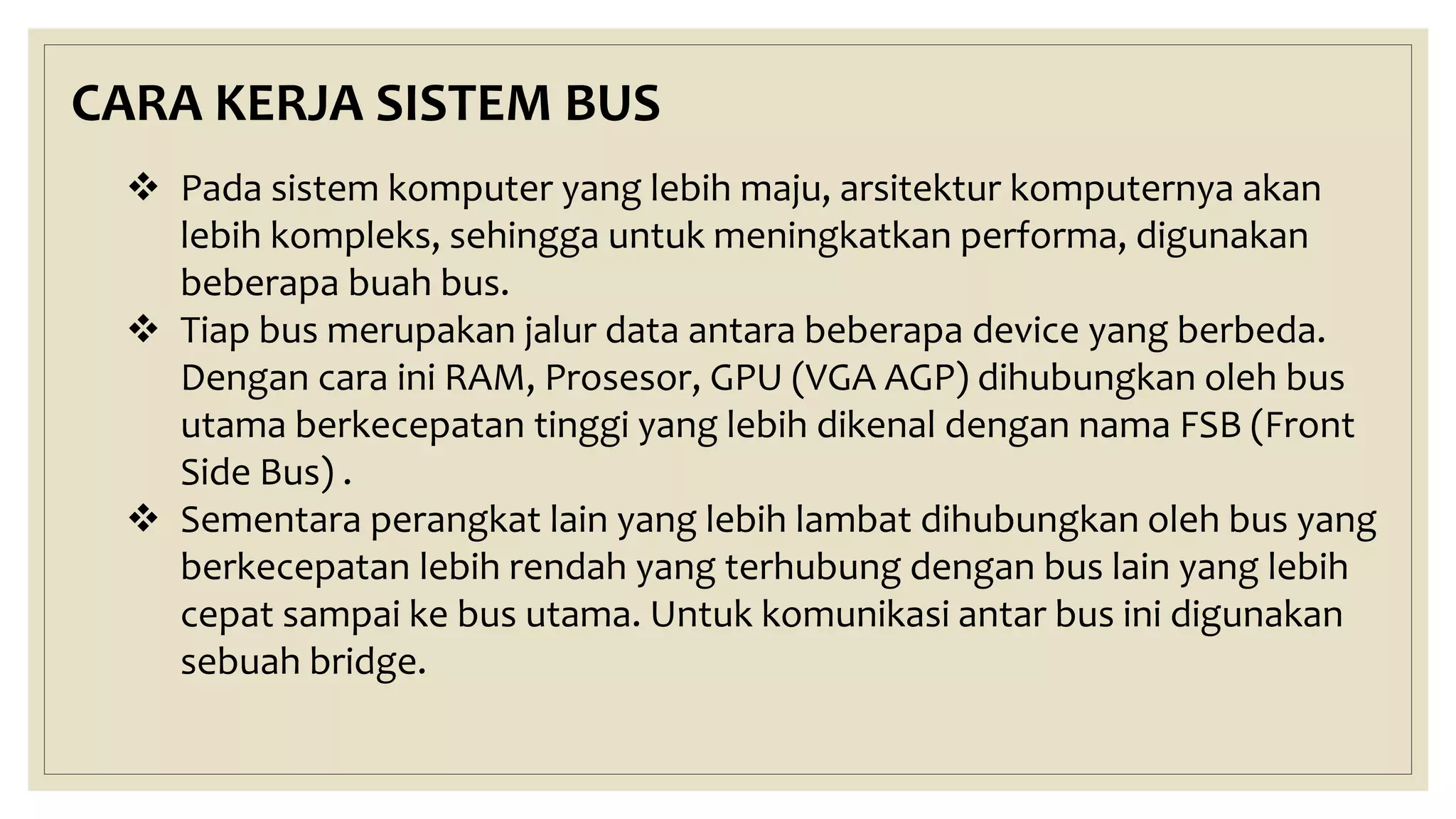 Sistem bus komputer | PPTX