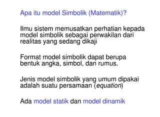 Sistem dan model | PPT
