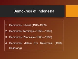 Sistem demokrasi di indonesia | PPT