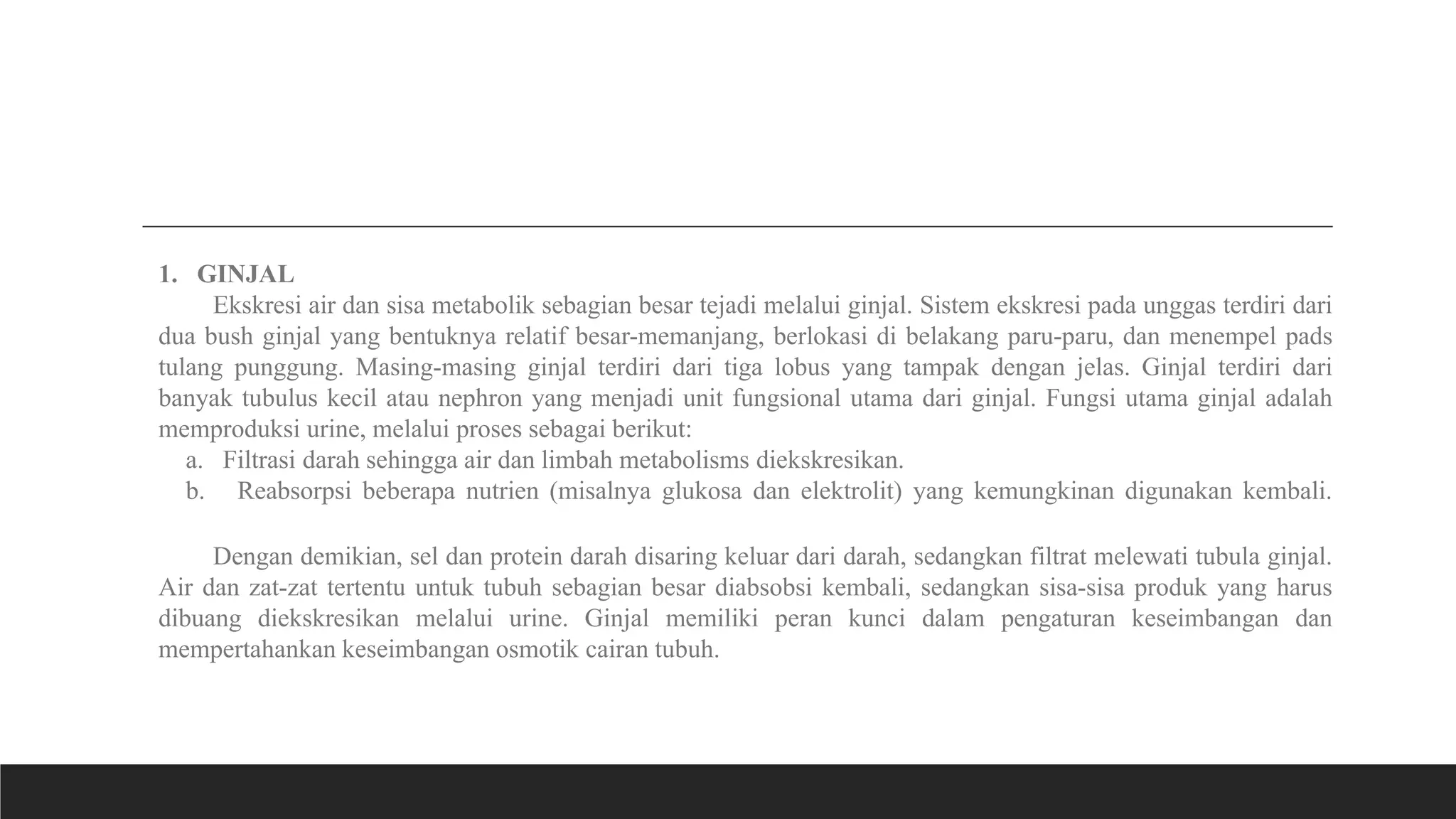 sistem digesti dan ekskresi pada unggas ppt | PPTX