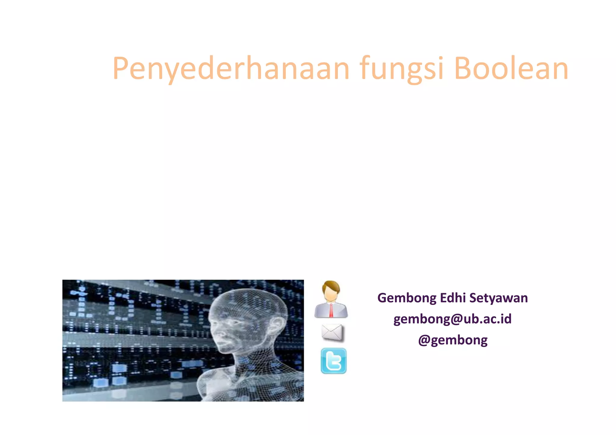 Sistem digital penyederhanaan fungsi boolean | PDF