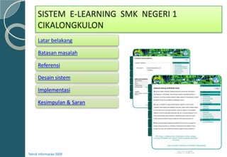 Sistem e learning | PPT