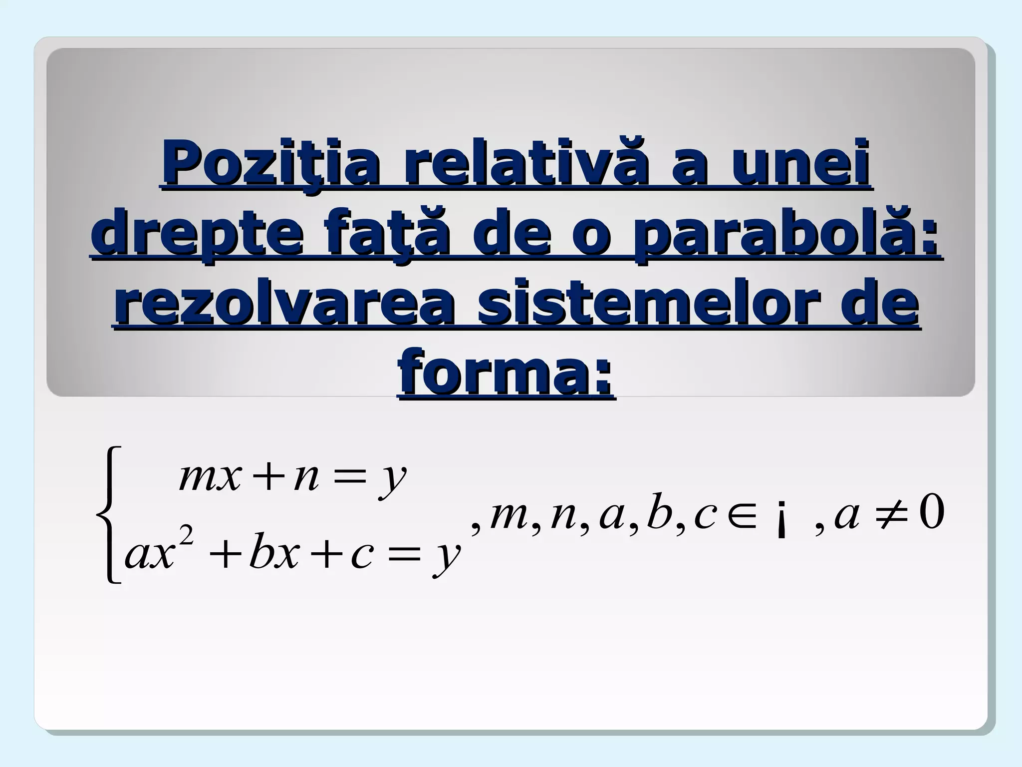 Sisteme de ecuatii | PPT