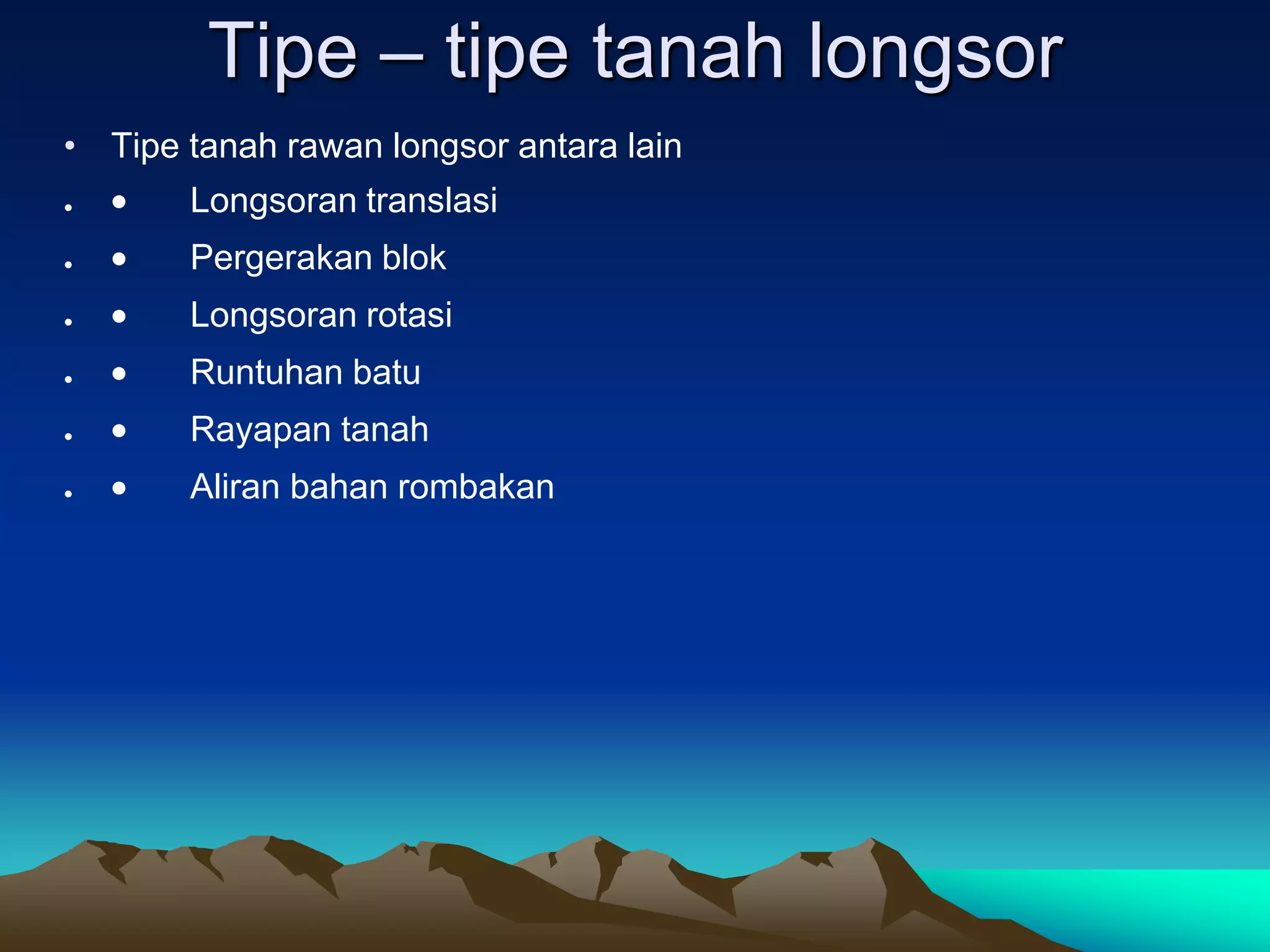 Sistem ekologi tanah longsor | PPTX