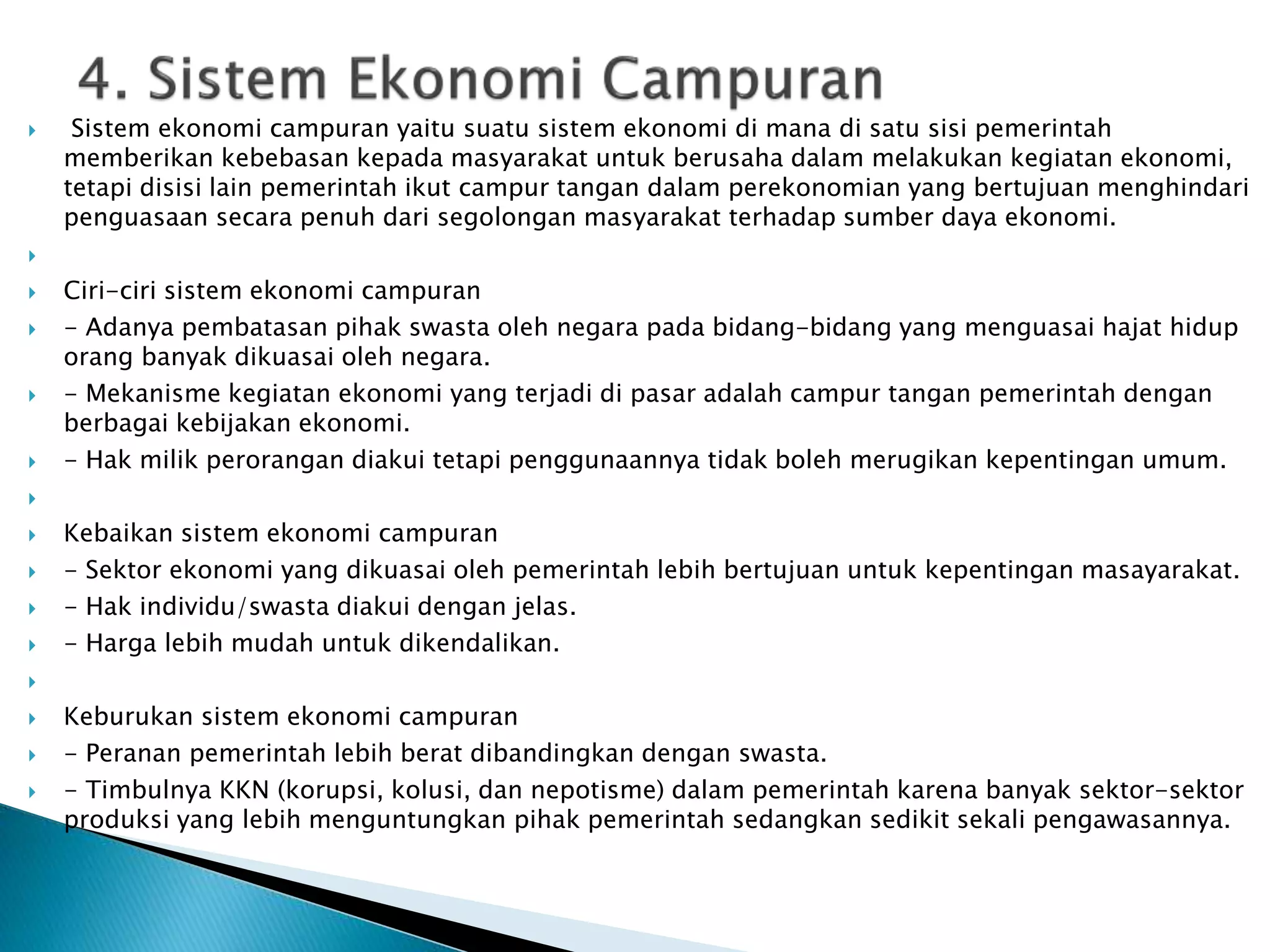 Sistem ekonomi indonesia | PPT