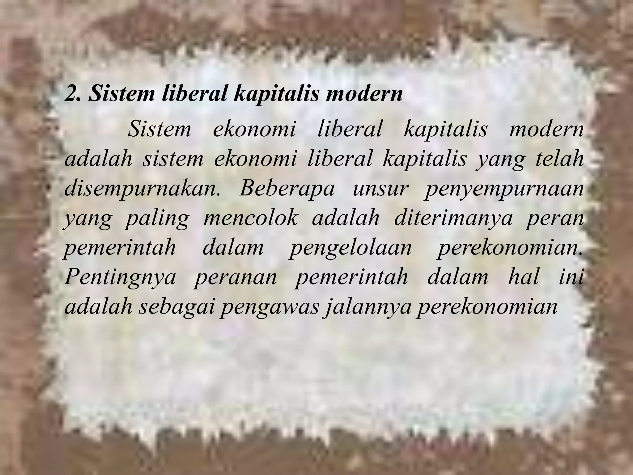 Sistem ekonomi liberal | PPTX