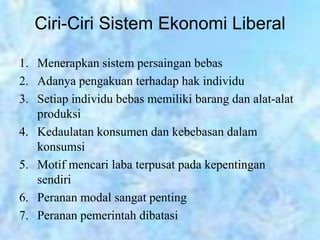Sistem ekonomi liberal | PPTX