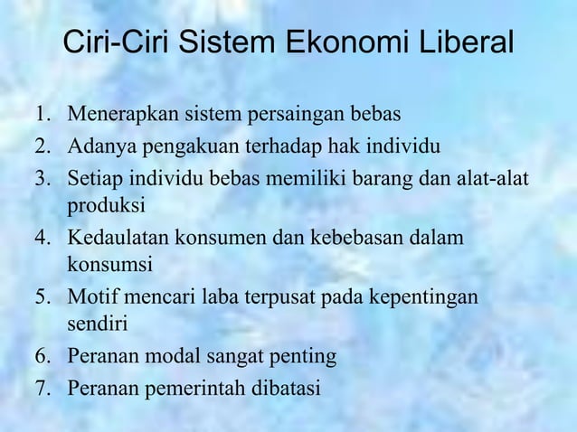 Sistem ekonomi liberal | PPTX