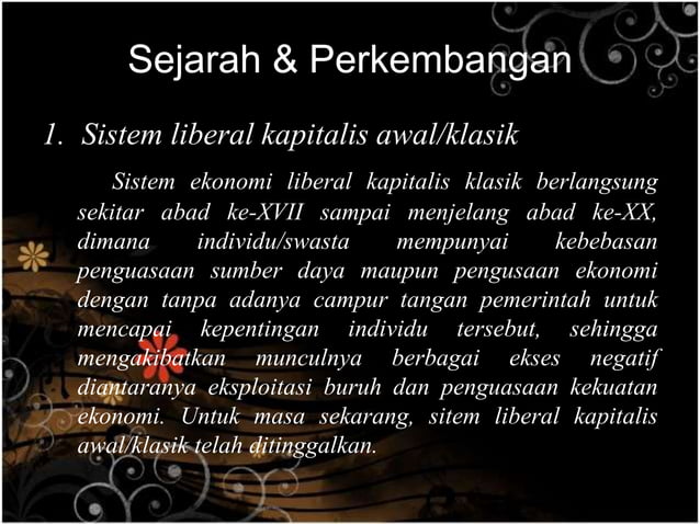 Sistem ekonomi liberal | PPTX