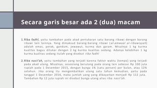 SISTEM EKONOMI RIBAWI DAN CONTOH MUAMALAHNYA | PPTX