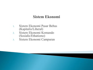 sistem ekonomi topik 3 mata kuliah manajemen | PPT
