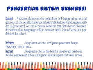 Sistem ekskresi pada manusia | PPTX