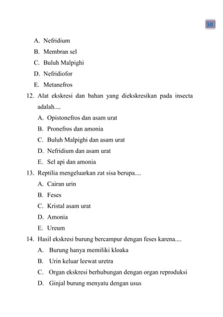 Buku Sistem ekskresi (Nihayatu Thoyyibah) | PDF