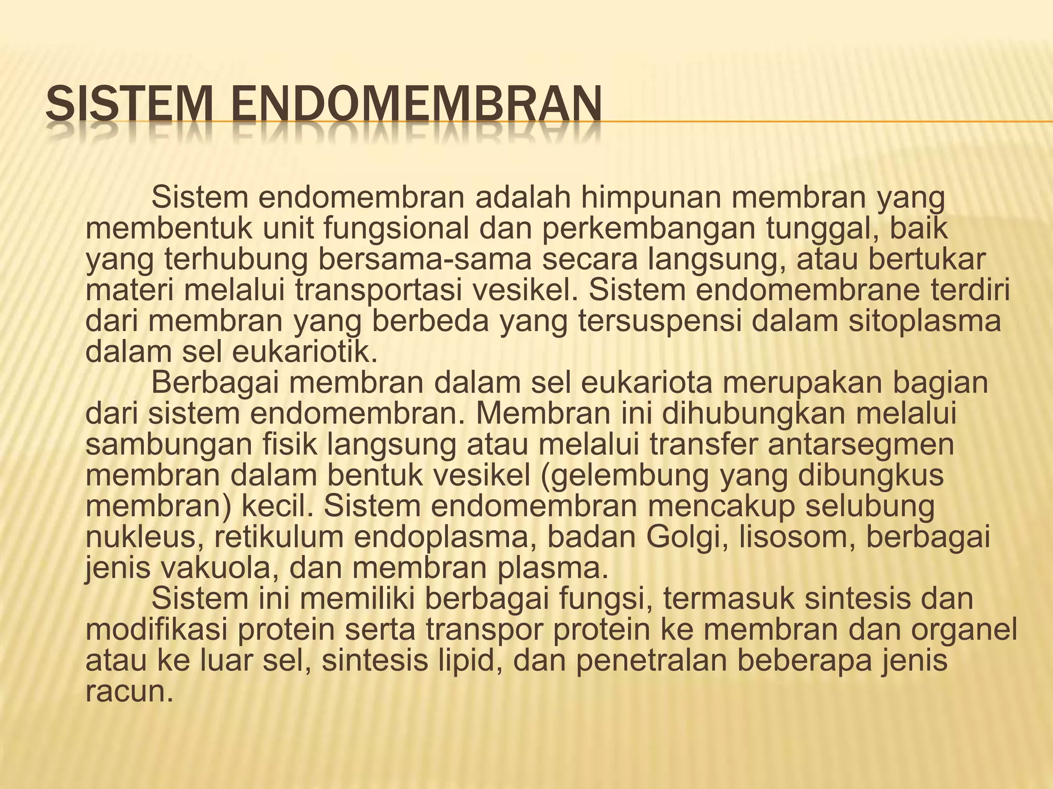 Sistem endomembran | PPTX