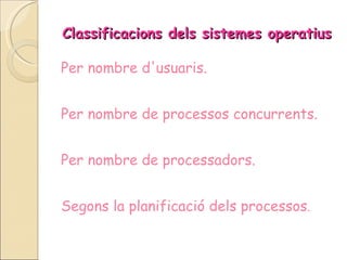 Sistemes operatius | PPT