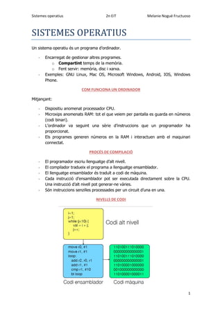 Sistemes operatius; apunts | PDF