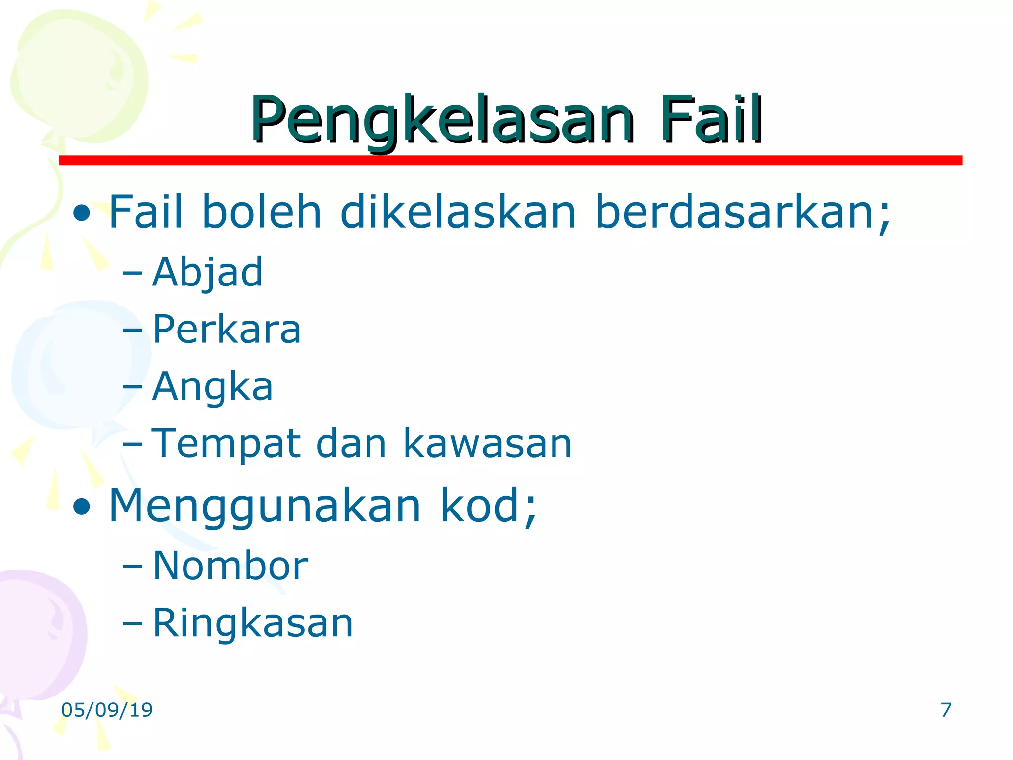 Sistem fail dan surat menyurat | PPT
