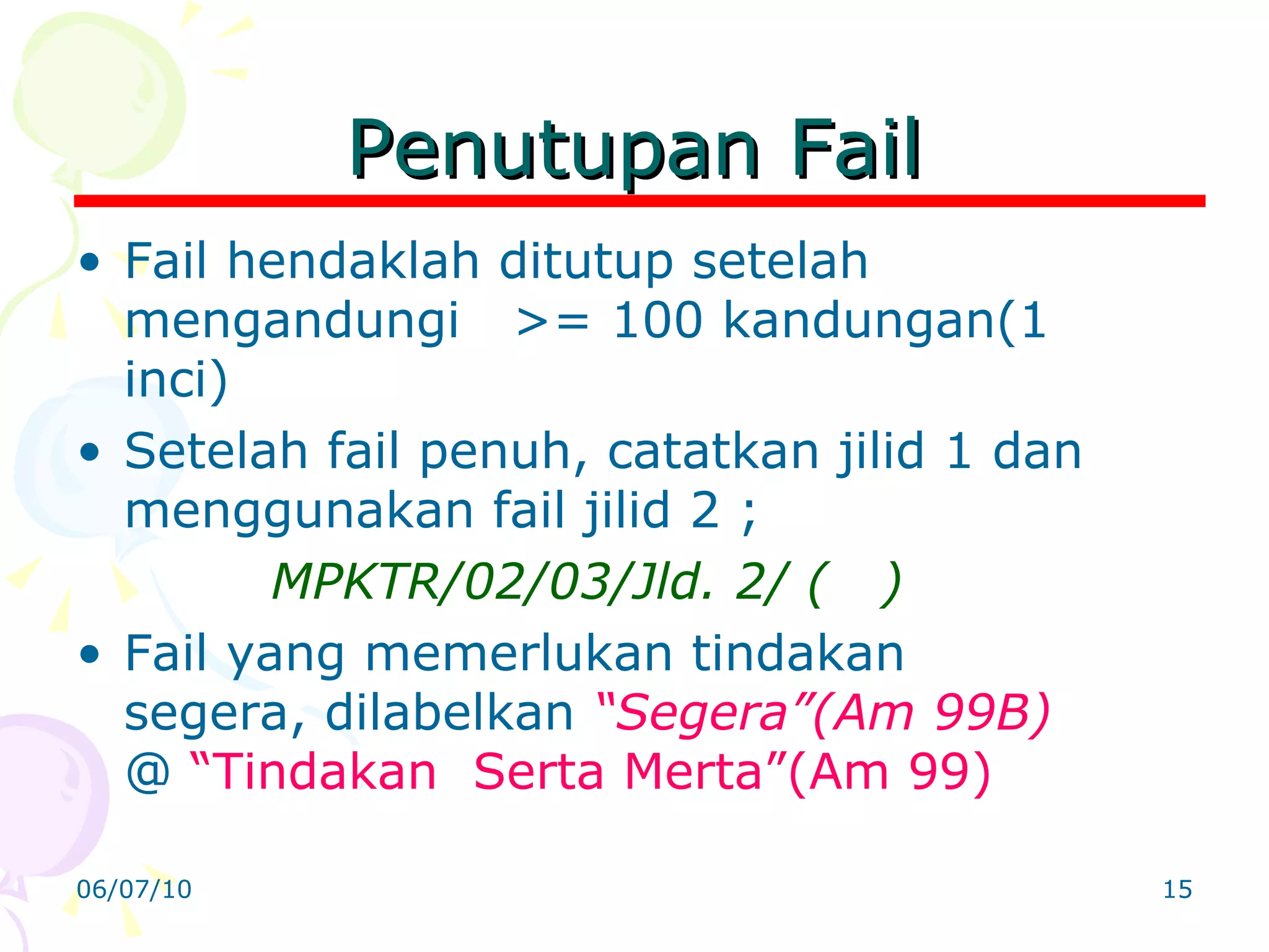 Sistem fail dan surat menyurat ipik | PPT