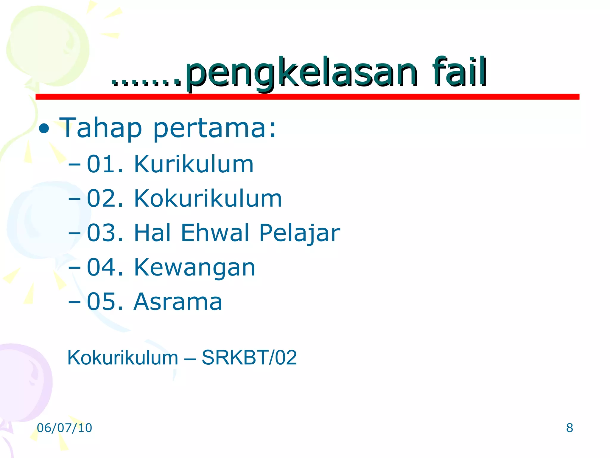 Sistem fail dan surat menyurat ipik | PPT