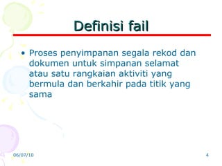Sistem fail dan surat menyurat ipik | PPT