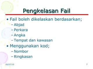 Sistem fail dan surat menyurat ipik | PPT