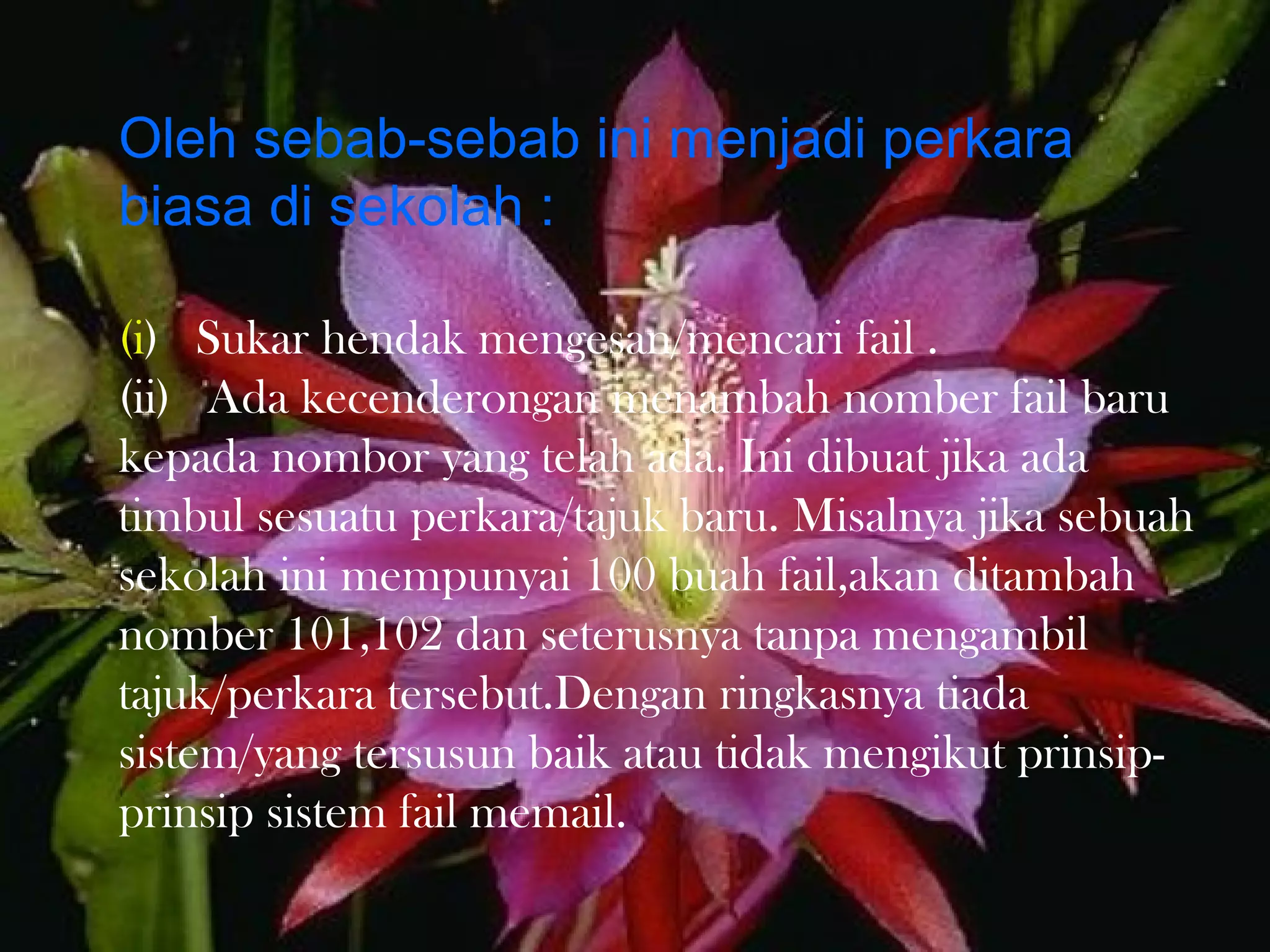 Sistem fail prasekolah (penerangan kandungan) | PPT