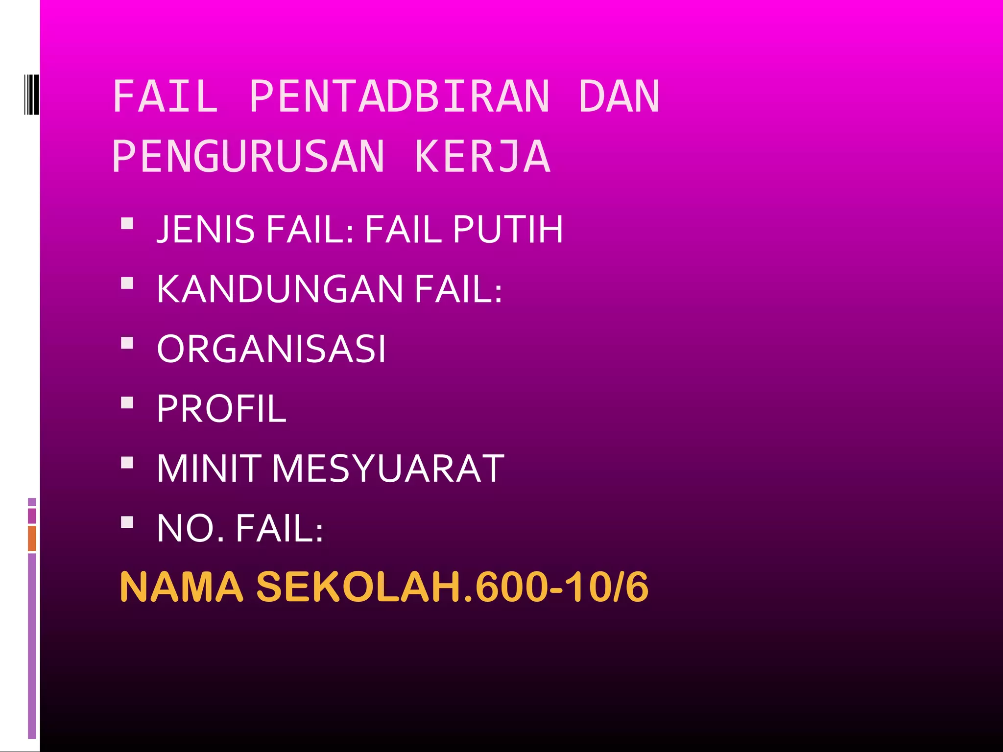 Sistem fail pusat sumber sekolah | PPT