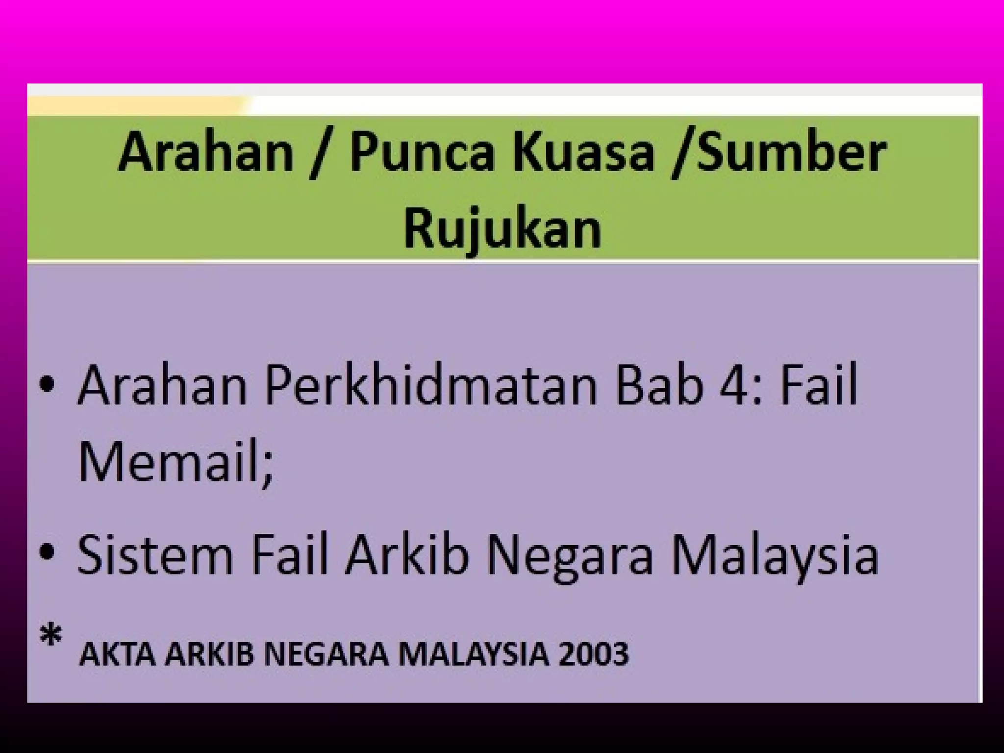 Sistem fail pusat sumber sekolah | PPT
